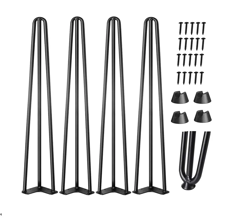 Customized 4 to 40 Inch 3 Pole Table Legs Wrought Iron Table Legs U-sh ...